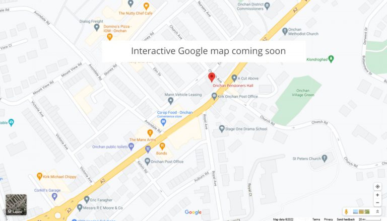 Location – Onchan Pensioners Social Club Isle of Man